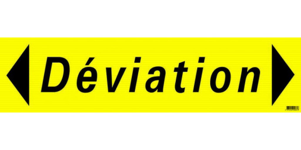 Panneau "Déviation" 800 x 200 mm