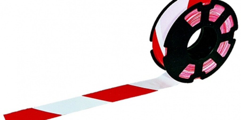 Ruban signalisation chantier Rubaplast rouge et blanc | Batishop