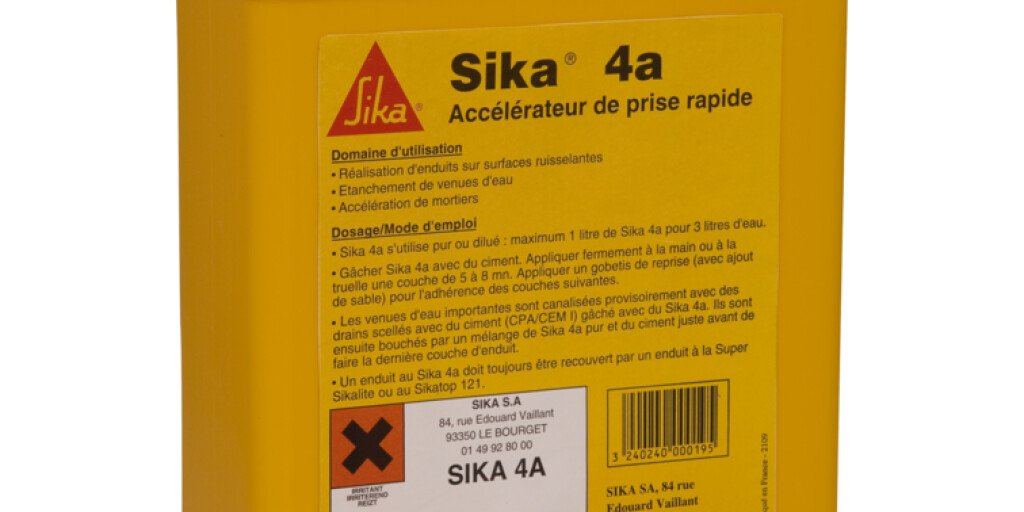 Accélérateur de prise rapide pour ciment SIKA-4A